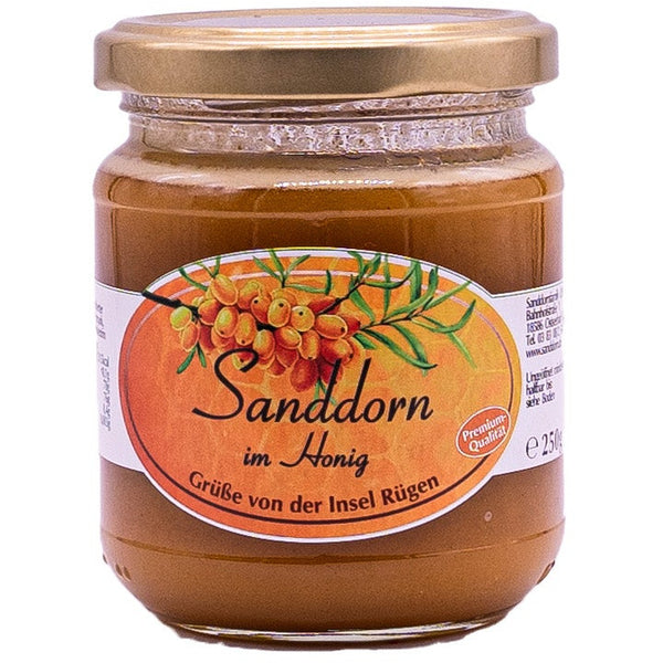 Sanddorn im Honig, Premiumqualität, 250g – Sanddornfamily